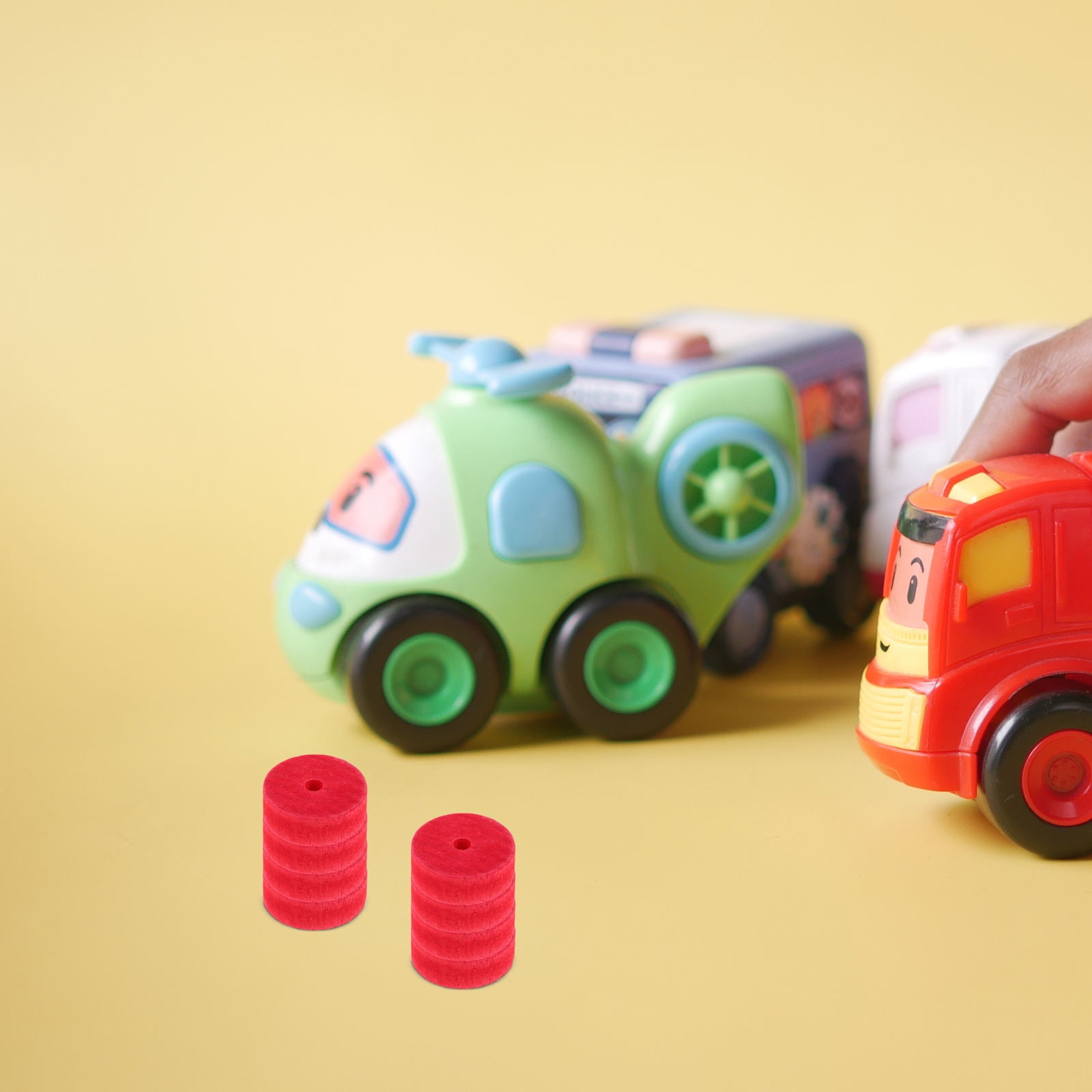 MLINS 10 pcs Wooden Rolling Wheel Toys and Craft Wheels DIY Car Toys ...