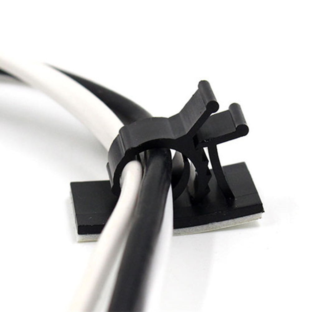 MLINS 100 PCS Cable Management Clips Desktop Organizer Wire Clamps ...