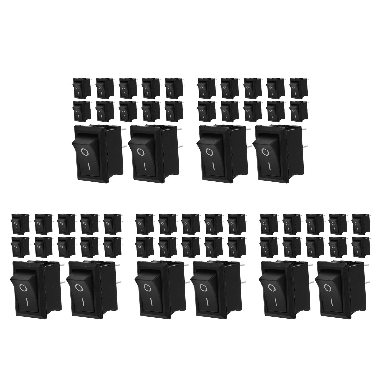 MLINS 100 PCS LED Boat Rocker Switch 2 Pin 2 Position Mini Boat Rocker ...