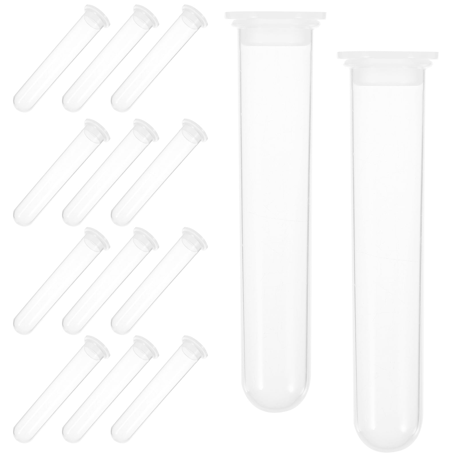 MLINS 100 Pack Transparent PP Laboratory Centrifuge Tubes with Caps for ...