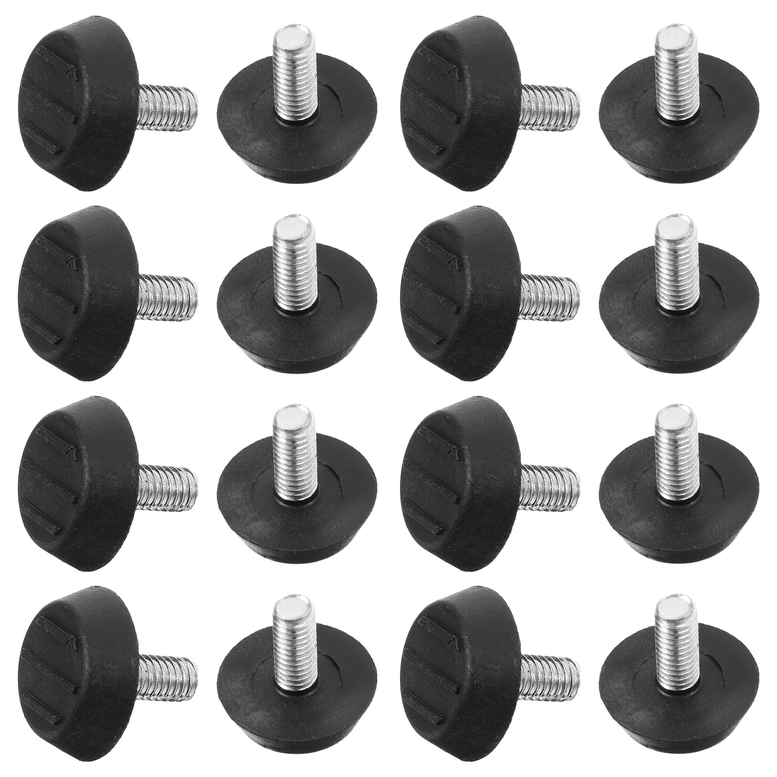MLINS 100 Pcs Adjustable Furniture Levelers Feet Part Slot Office Black ...
