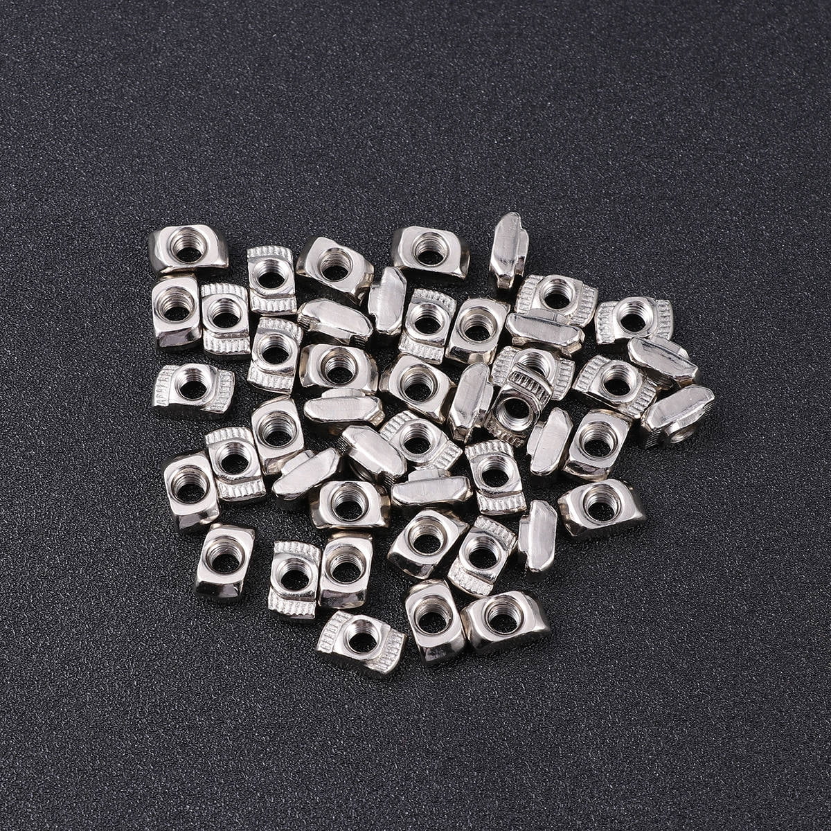 MLINS 100 Pcs Aluminum Profile Nuts Hardware Extrusion Extruded Silver ...