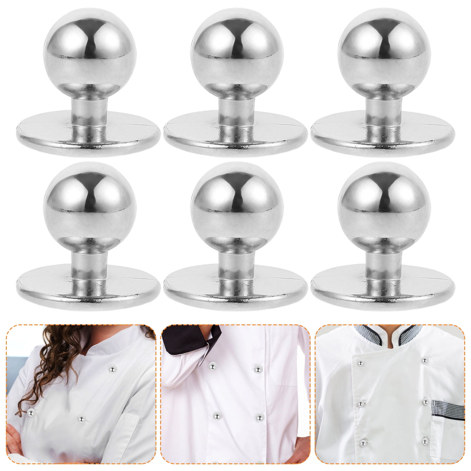 MLINS 100 Pcs Creative Sewing Buttons for Clothing Black Chef Uniforms ...