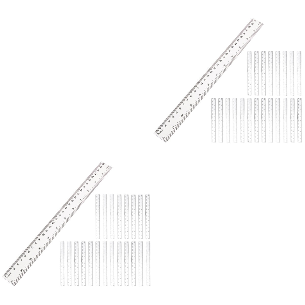 MLINS 100 Pcs Drawing Ruler Tool Scale Drawing Ruler Portable Measuring ...