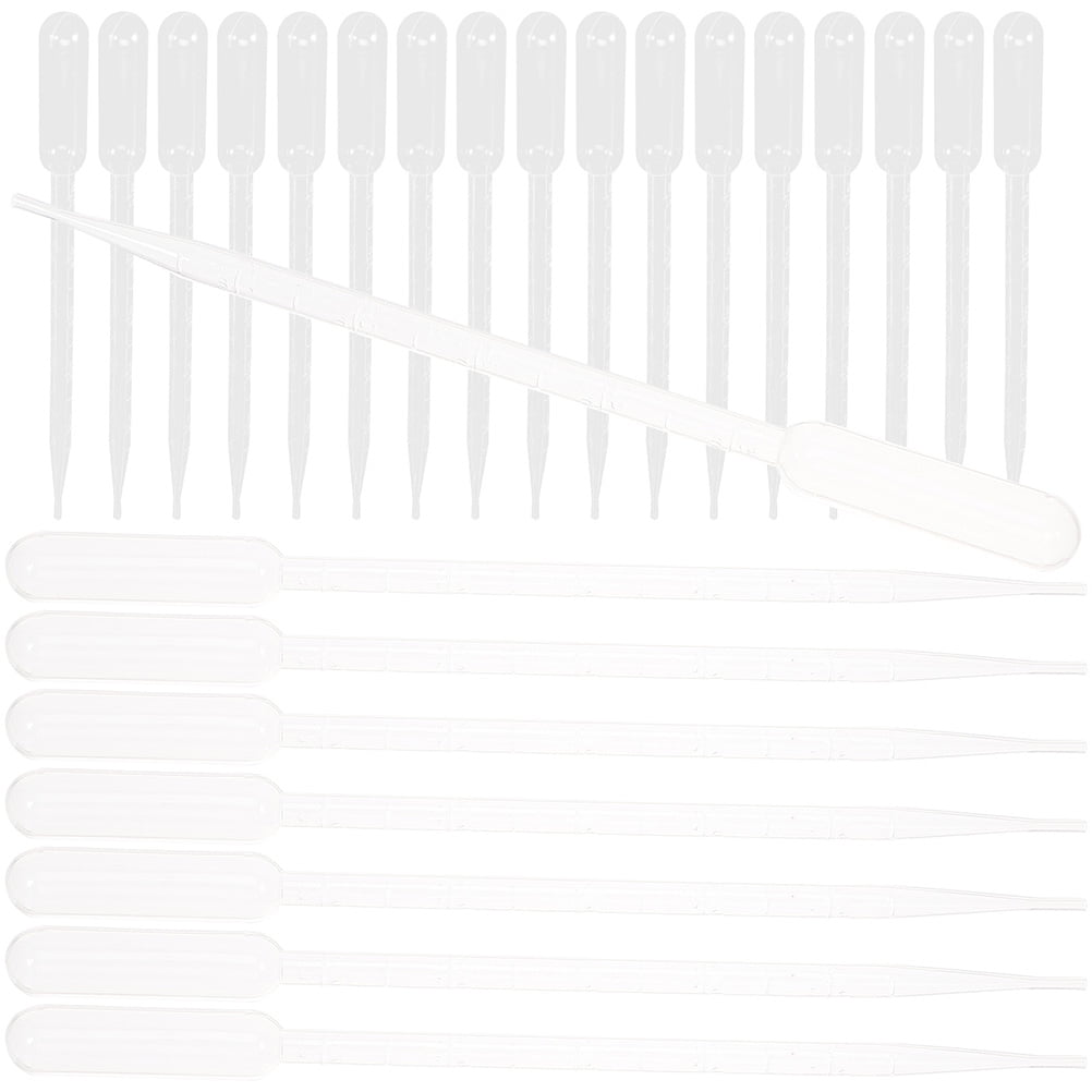 MLINS 100 Pcs Dropper Straw Clear Essential Pipette Pipettes White ...