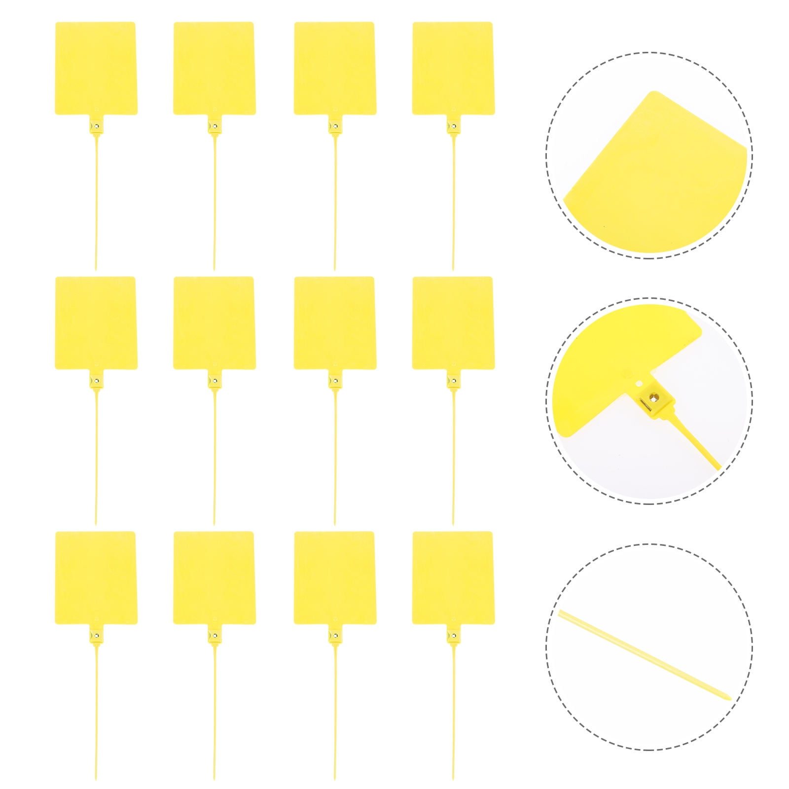 PTOOTP Cable Markers Label Tag Yellow Plastic 100 Pcs 9.8x3.3in ...