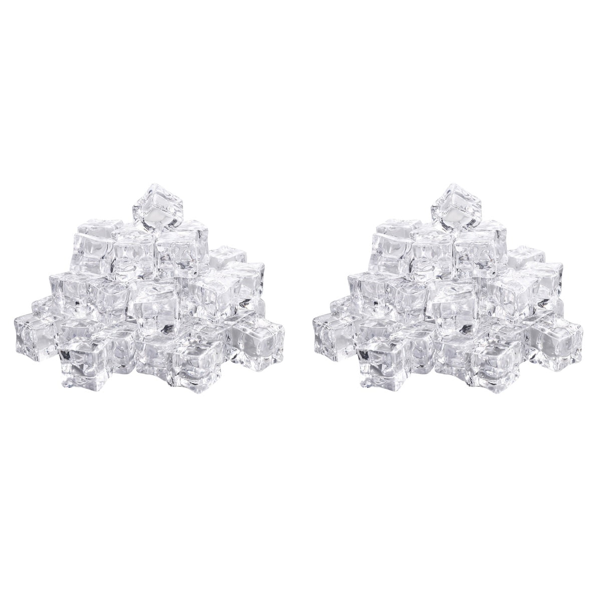 MLINS 100 Pcs Fake Ice Cubes Clear Reusable Acrylic Ice Cube for ...