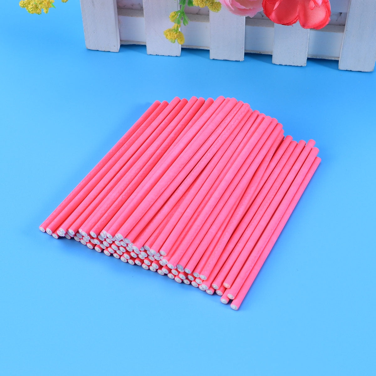 MLINS 100 Pcs Food Grade Cotton Candy Lollipop Lollipop Sticks 10.00X0 ...