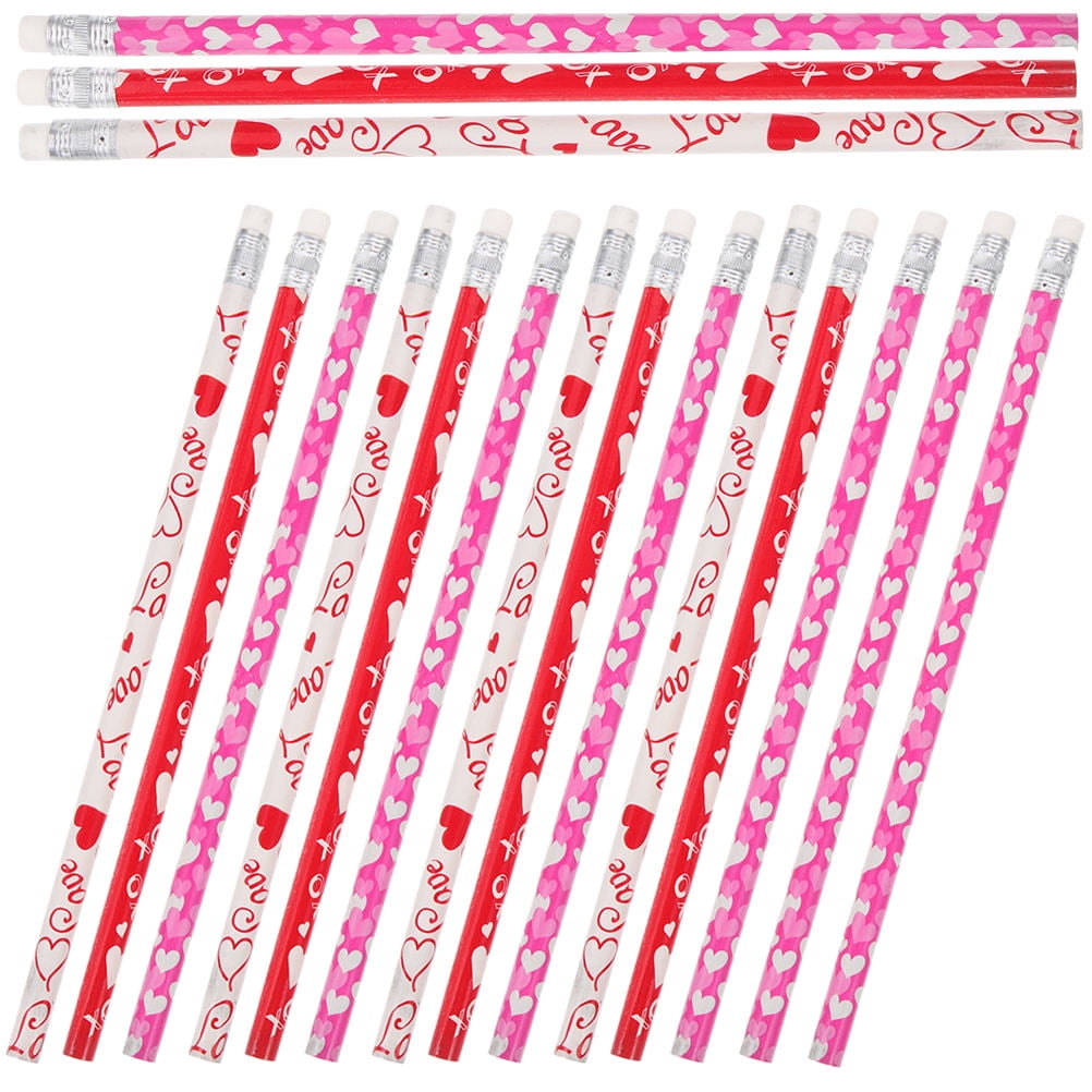 MLINS 100 Pcs Heart-pattern Pen Pencils with Rubbers The End Aesthetic ...