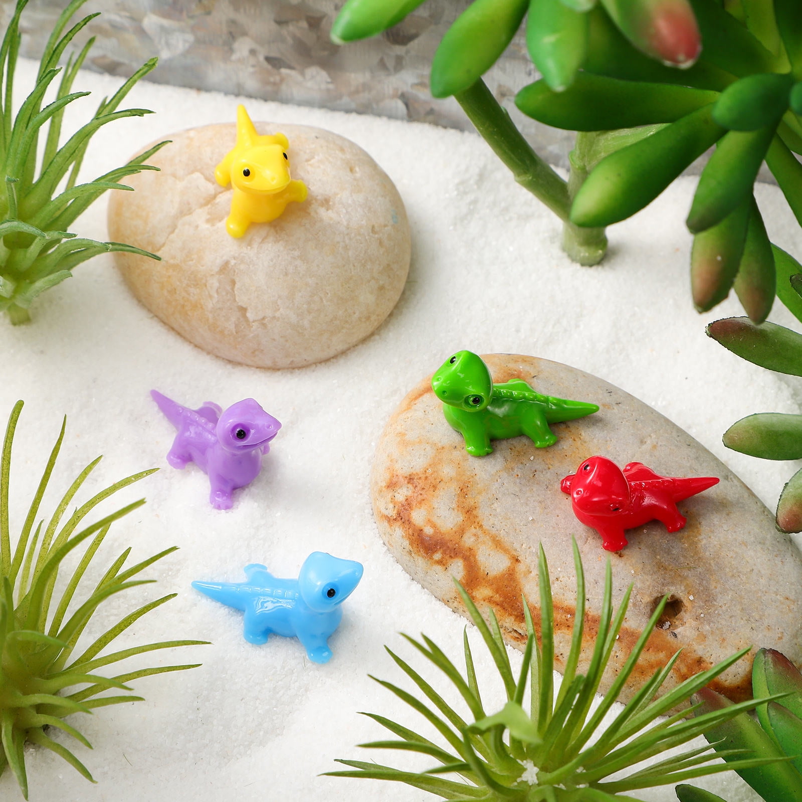 MLINS 100 Pcs Mini Resin Lizards Small Animal Figures for Garden ...