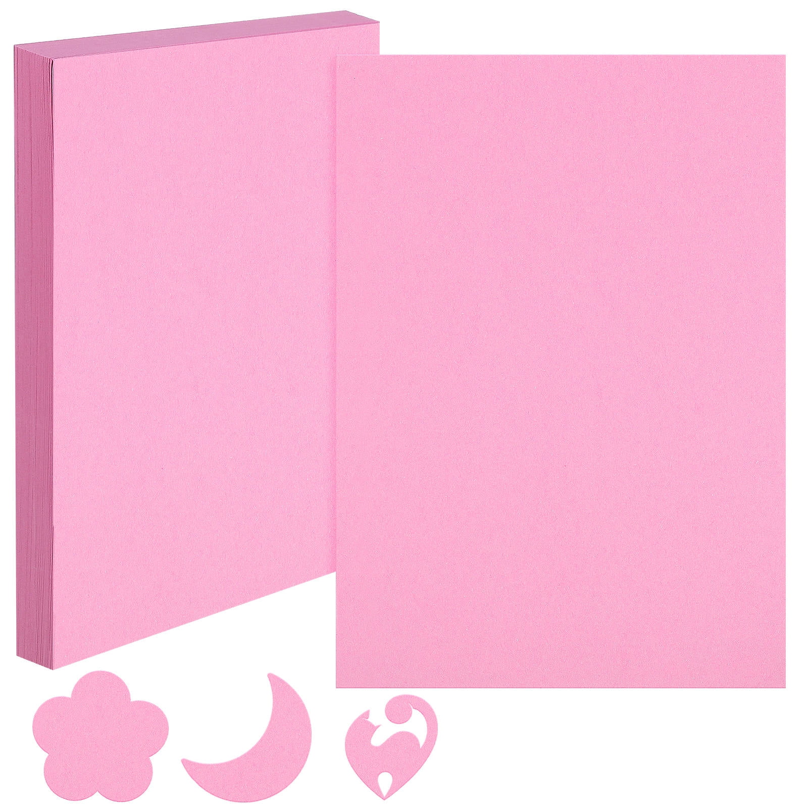 MLINS 100 Pcs Pink Cardstock For Crafts Colored Paper A4 Printing Paper ...