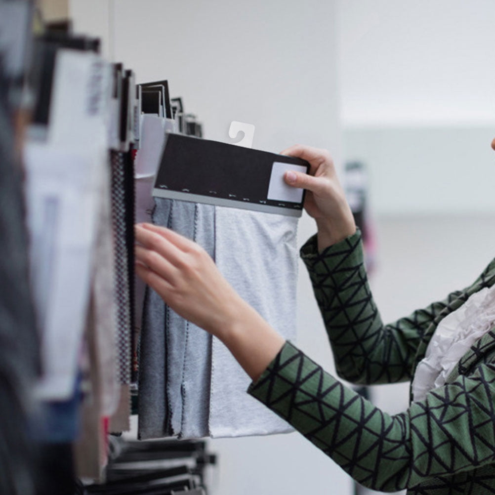 MLINS 100 Pcs Plastic Hanging Tabs with Adhesive Clear Sticker Hooks ...