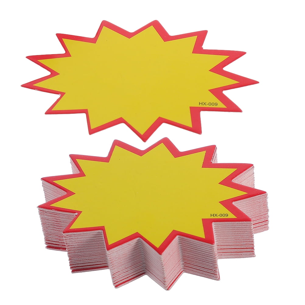 MLINS 100 Pcs Rewritable Sign Price Tag Erasable Supermarket Labels ...