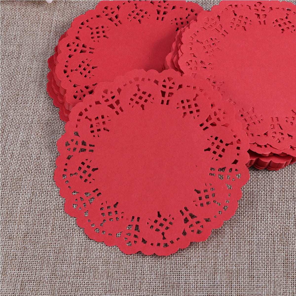 MLINS 100 Pcs Round Lace Paper Napkins for Decoupage Wedding Table ...