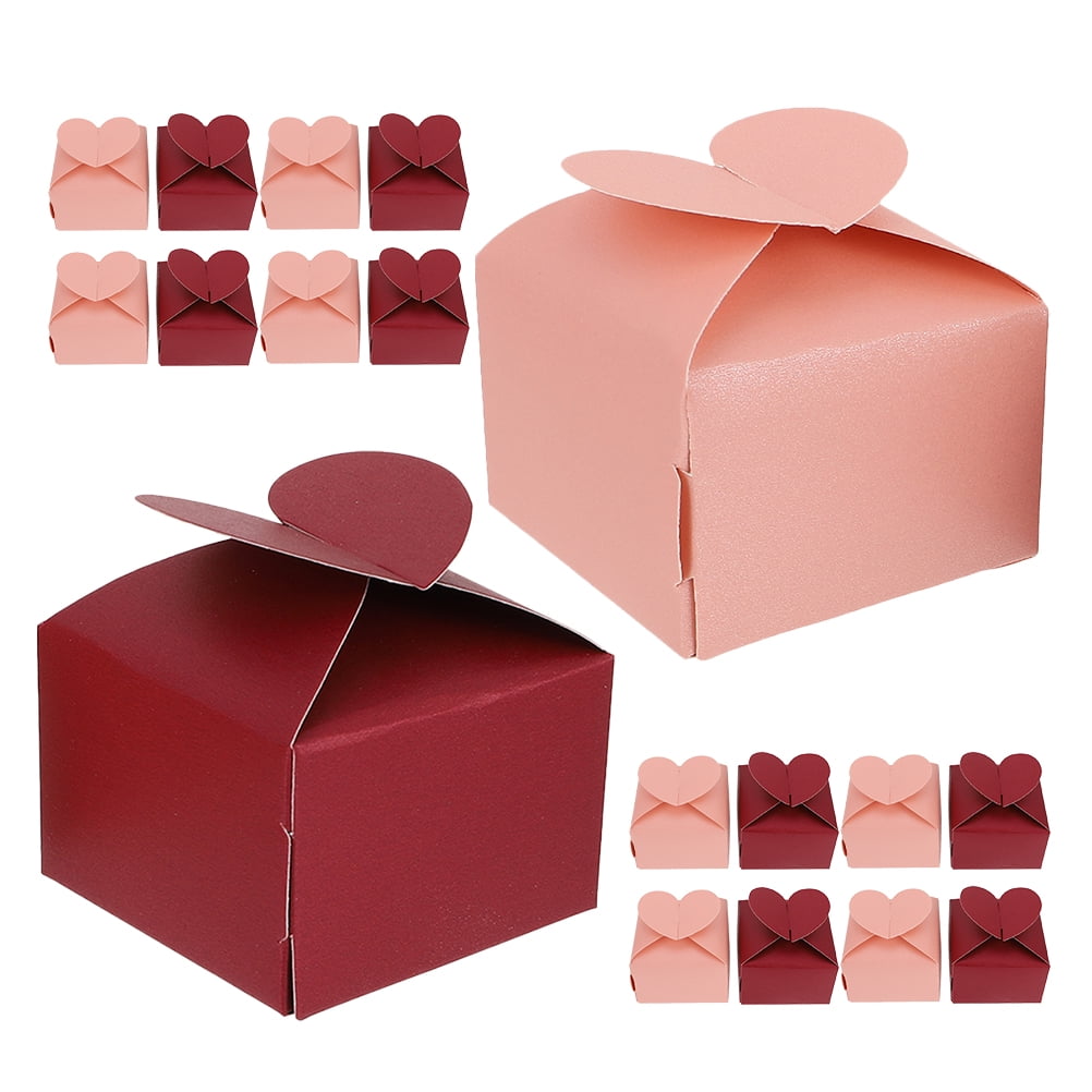 MLINS 100 Pcs Small Favor Boxes Heart Shaped Candy Boxes Baby Shower ...