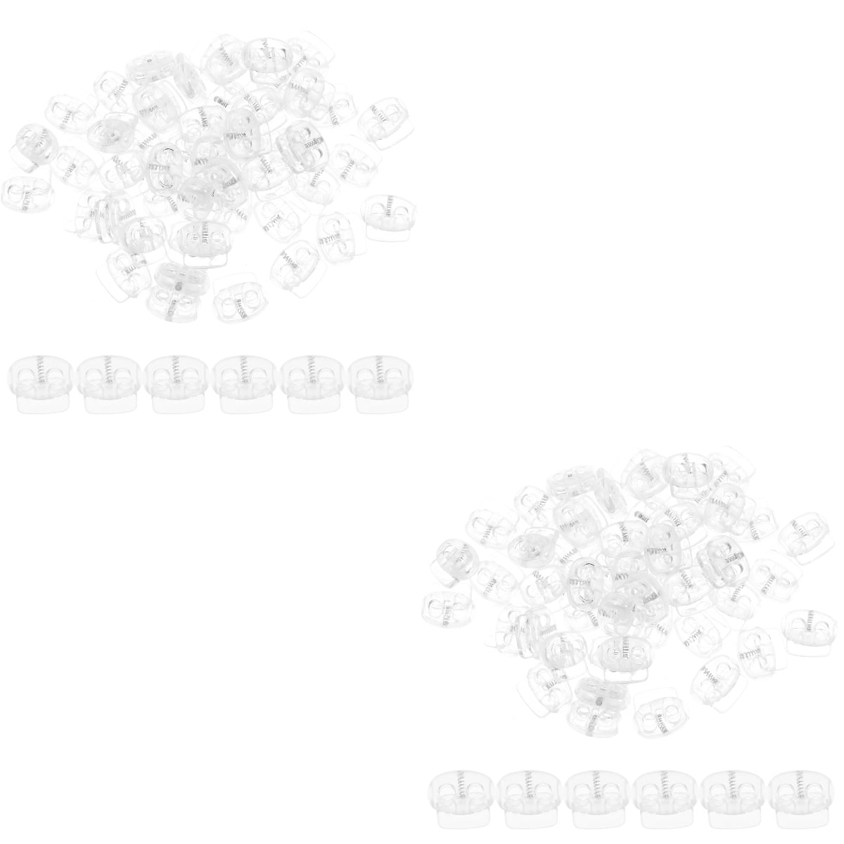 MLINS 100 Pcs Spring Cord Lock End Stopper Plastic Spring Fastener Cord ...