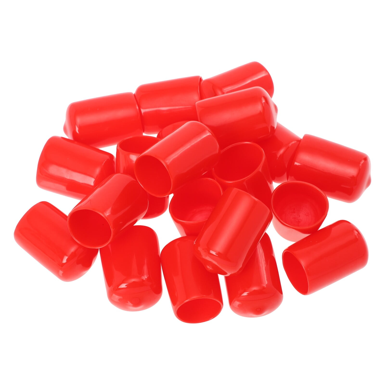 MLINS 100 Pcs System Thread Protector Electrical End Caps 3x2cm Red ...