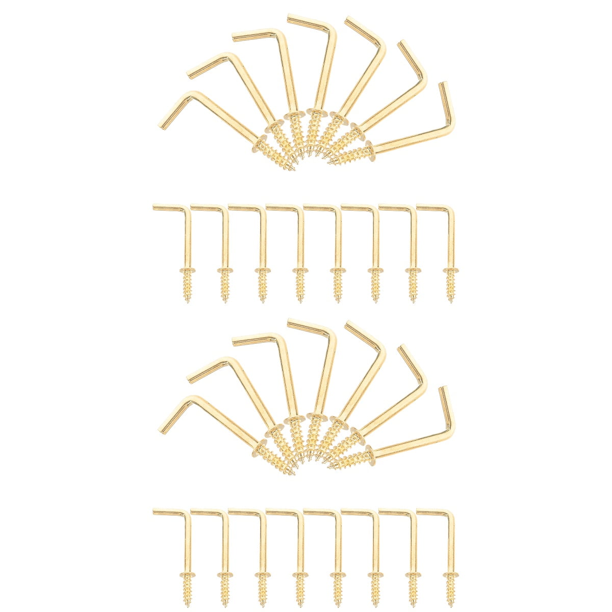 MLINS 100 Pcs Tiny L Hooks Right Angle Screws Self Tapping Screw Hooks ...