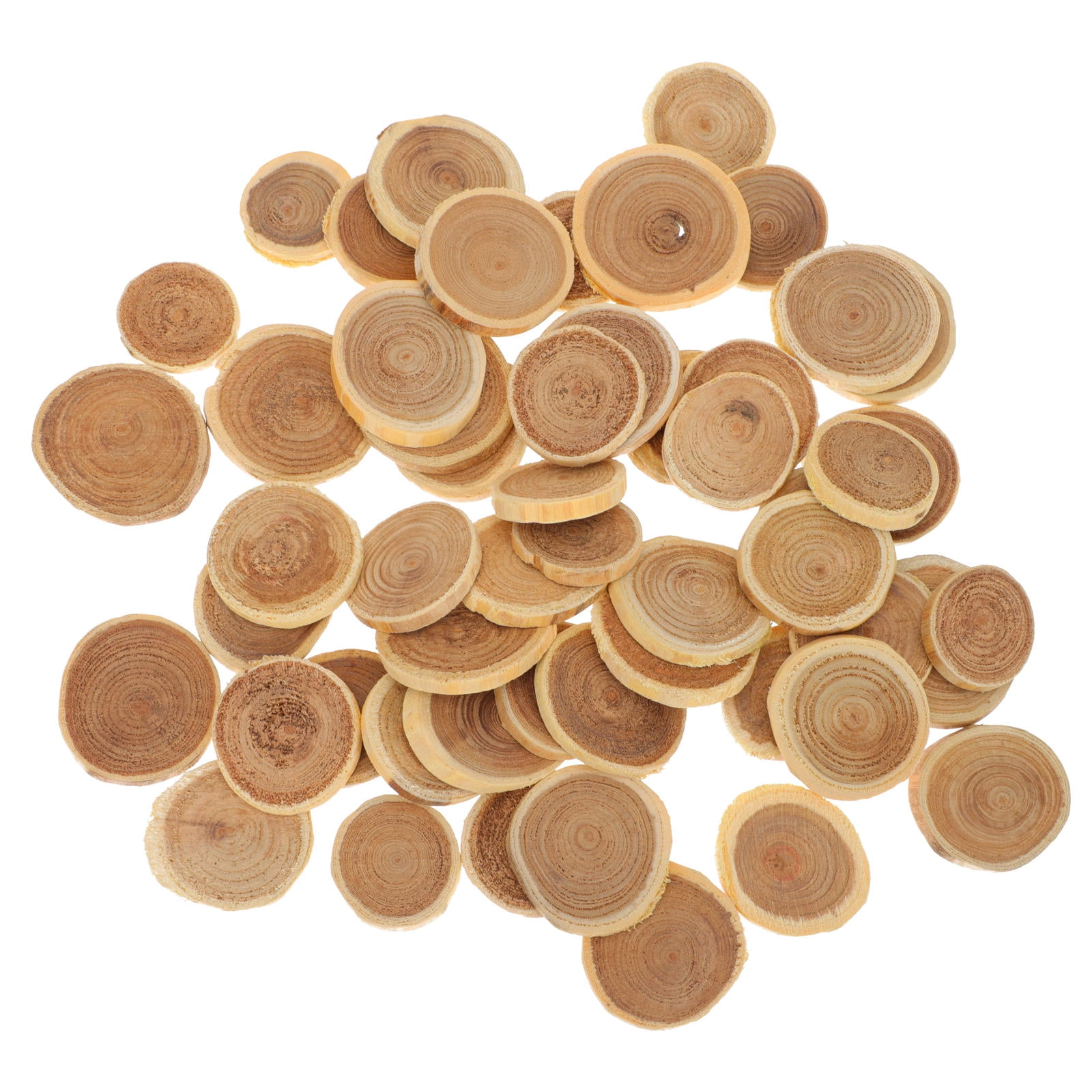 MLINS 100 Pcs Wooden Chips DIY Wooden Slices DIY Graffiti Supply DIY ...