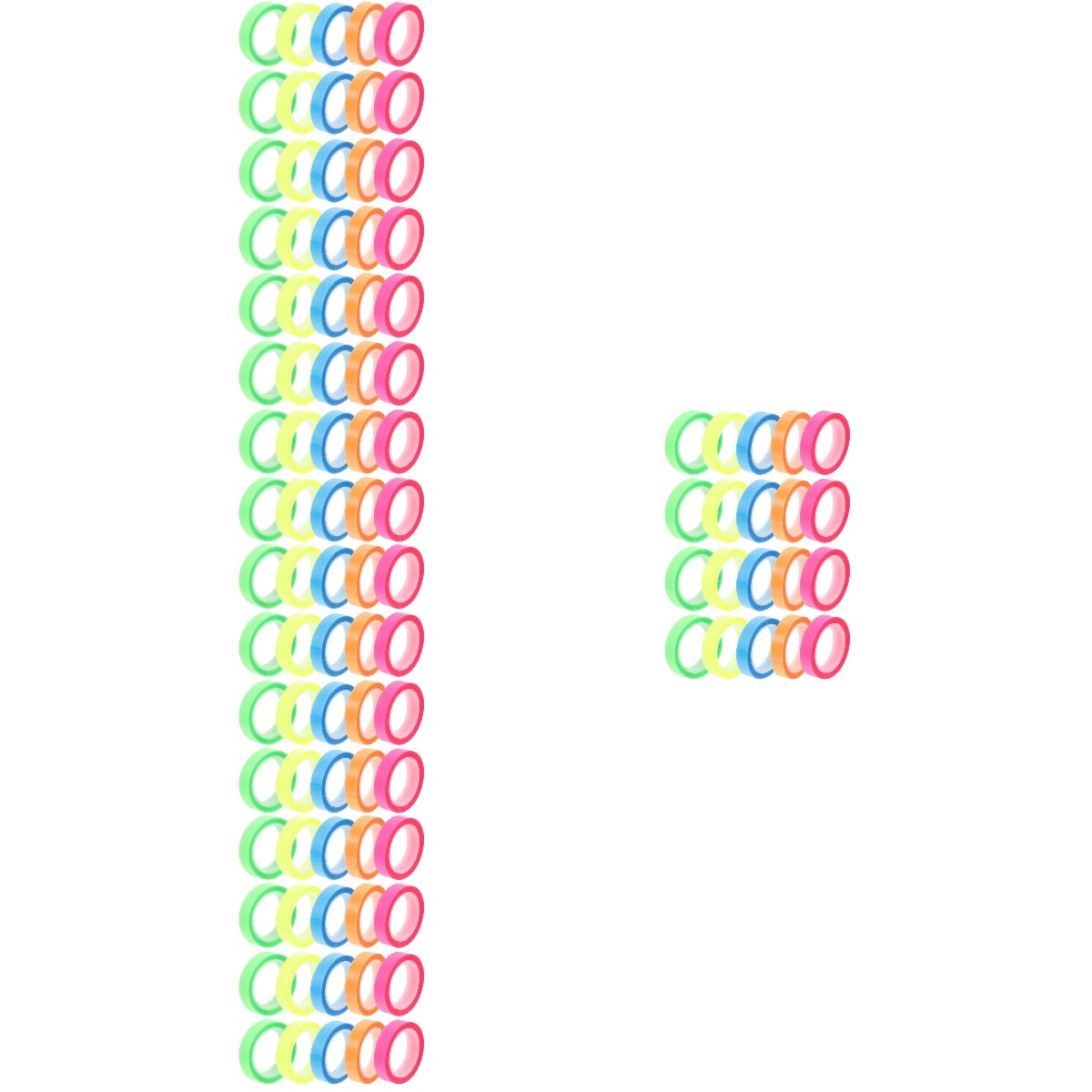MLINS 100 Rolls of Colored Marking Tapes Transparent Page Markers ...