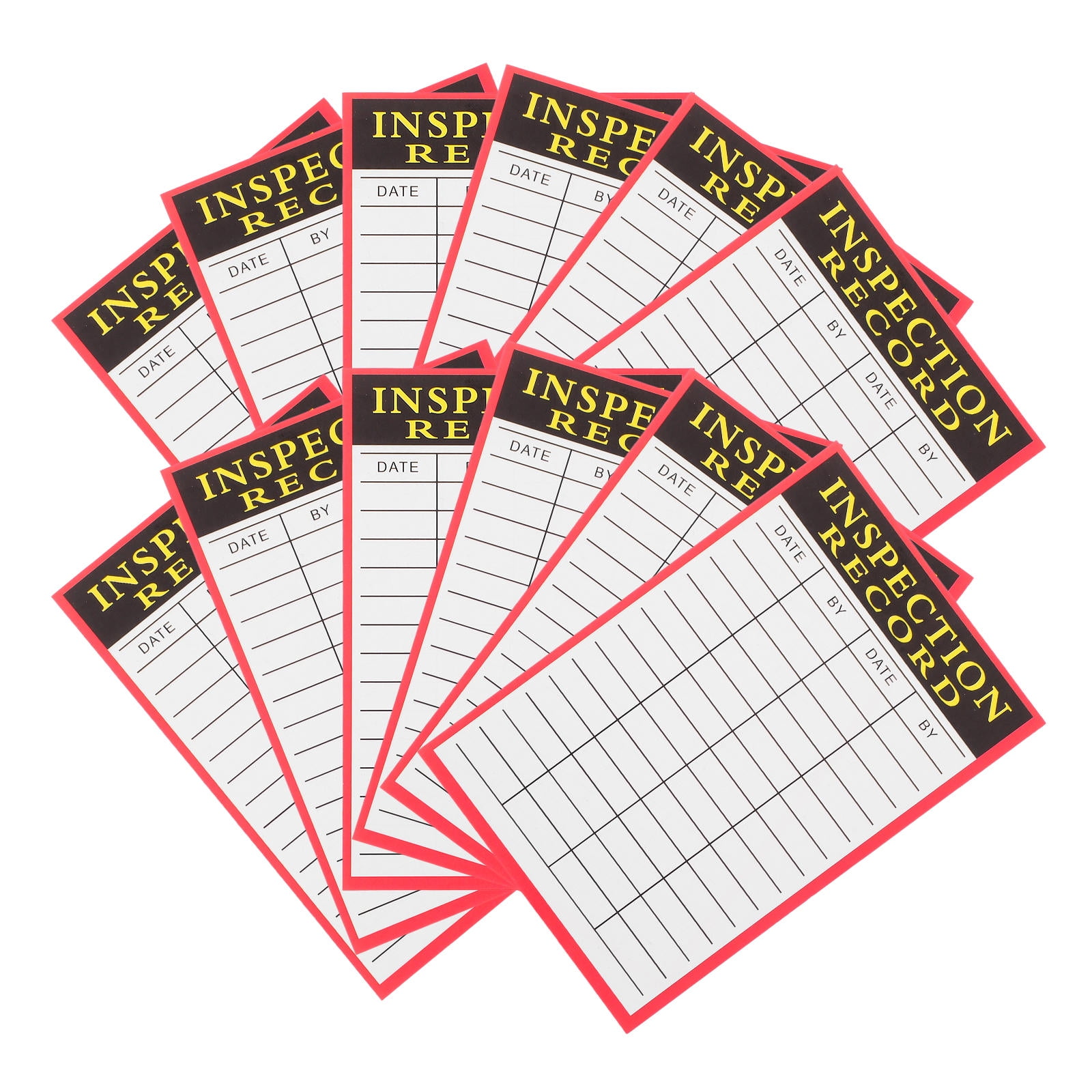 MLINS 100 Sheets Maintenance Record Tag Equipment Paper Card Inspection ...