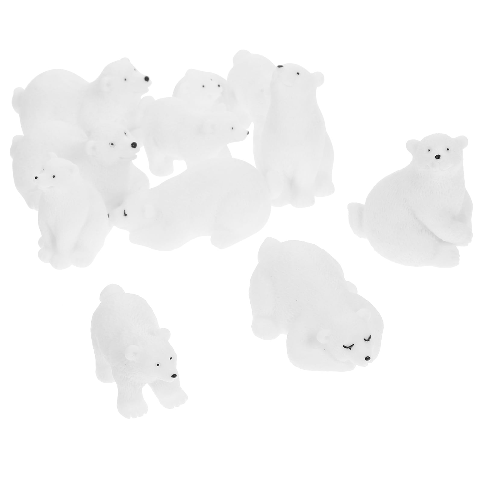 MLINS 100 pcs Bear Figurines Arctic Creature Statue Miniature Bear ...