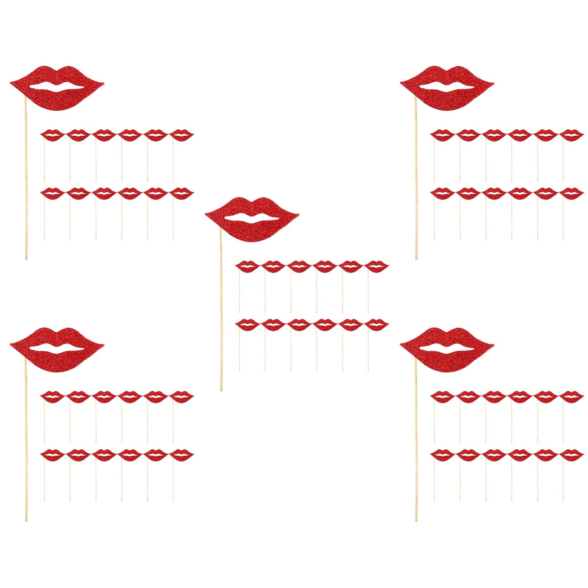 MLINS 100 pcs Party Photo Booth Props Funny Lips Photo Booth Prop with ...