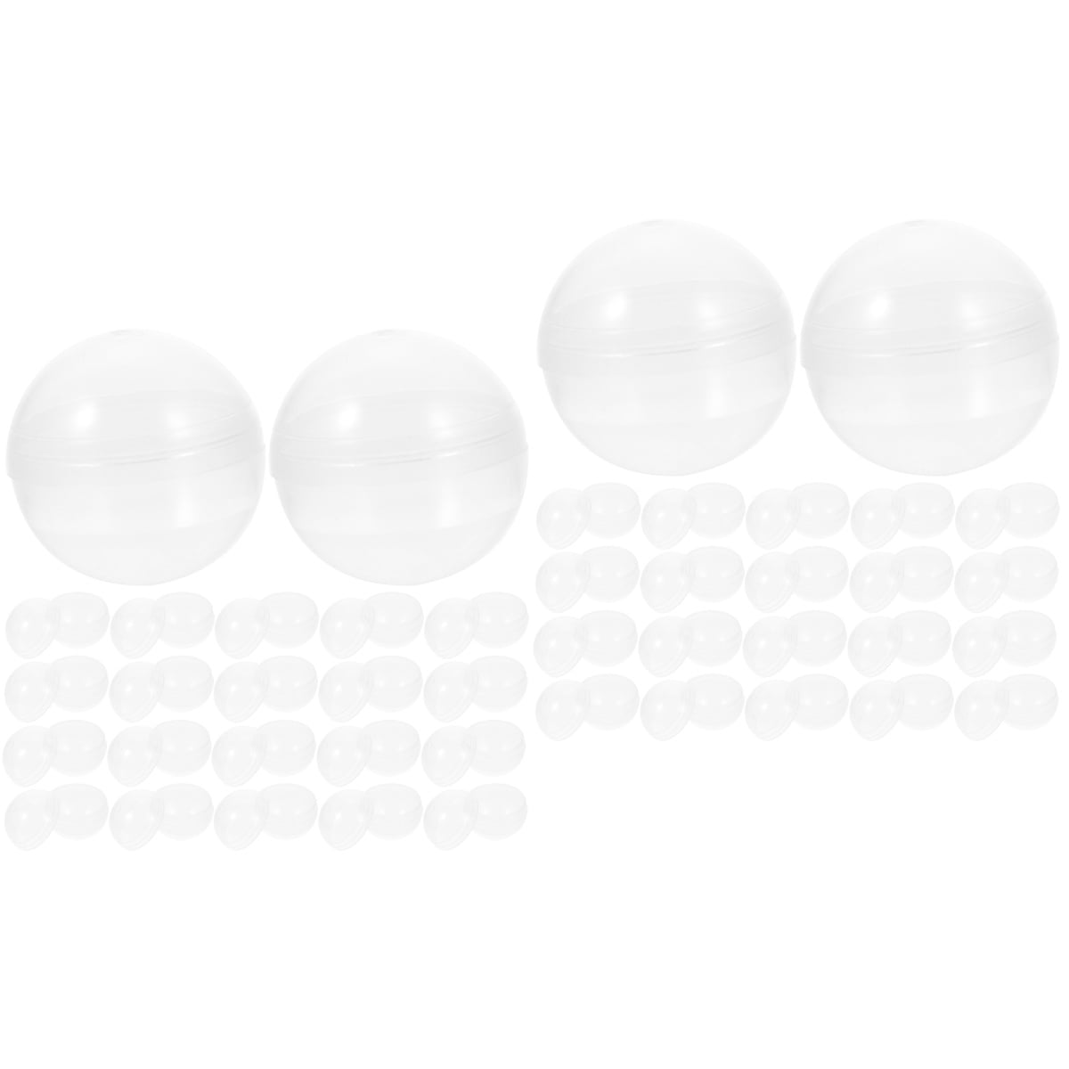 MLINS 100 pcs Round Transparent Capsules Clear Empty Capsules Display ...