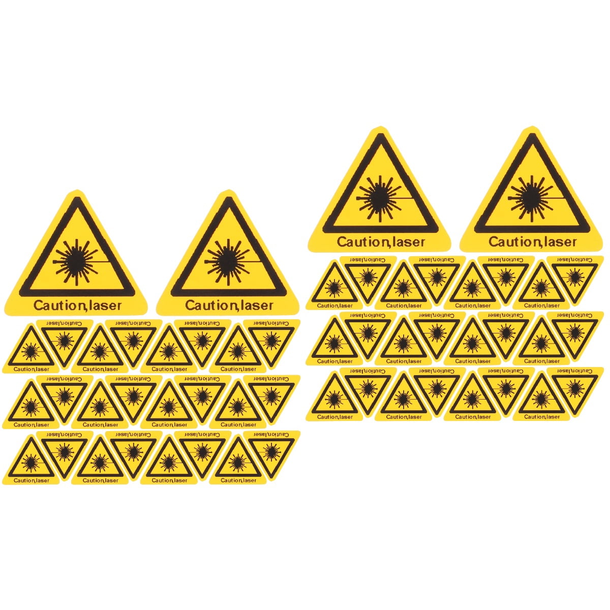 MLINS 100 pcs Security Sign Safety Sticker Caution Warning Sign Caution ...