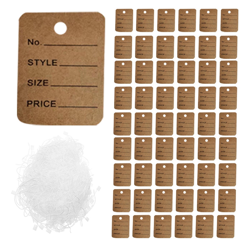 MLINS 1000pcs Writable Price Tags with String Universal Jewelry ...