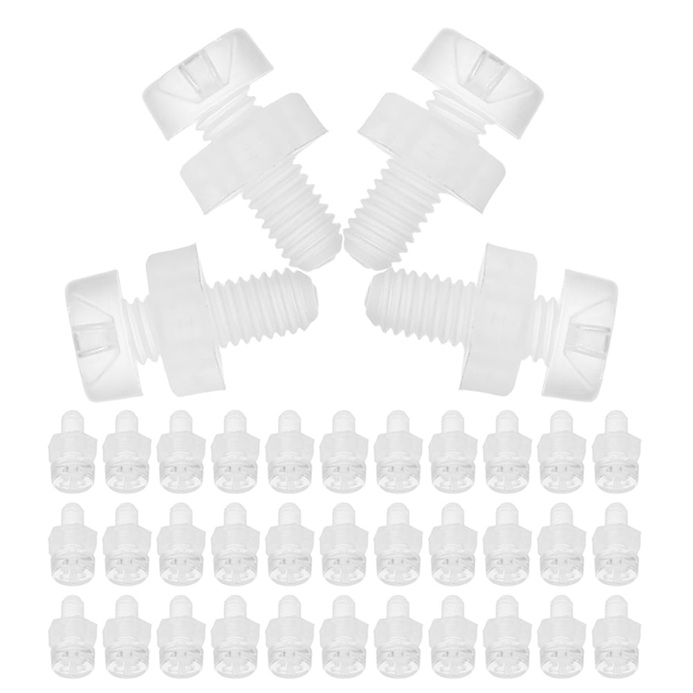MLINS 100Pcs Clear Acrylic Fastening Kit with Triangle Code M3x6 Screws ...