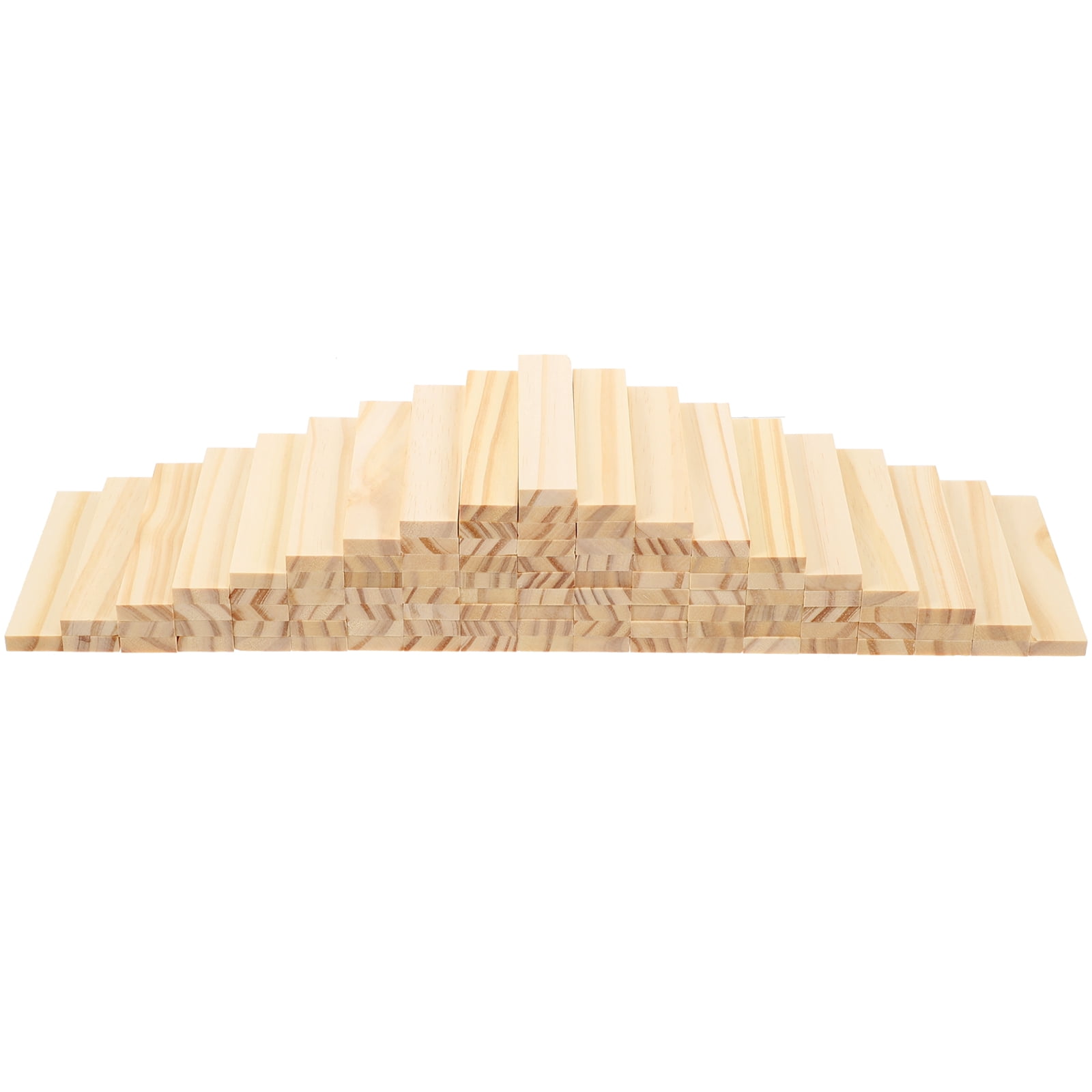 MLINS 100Pcs Stacking Game Khaki Wood Rectangular Blocks for Children ...