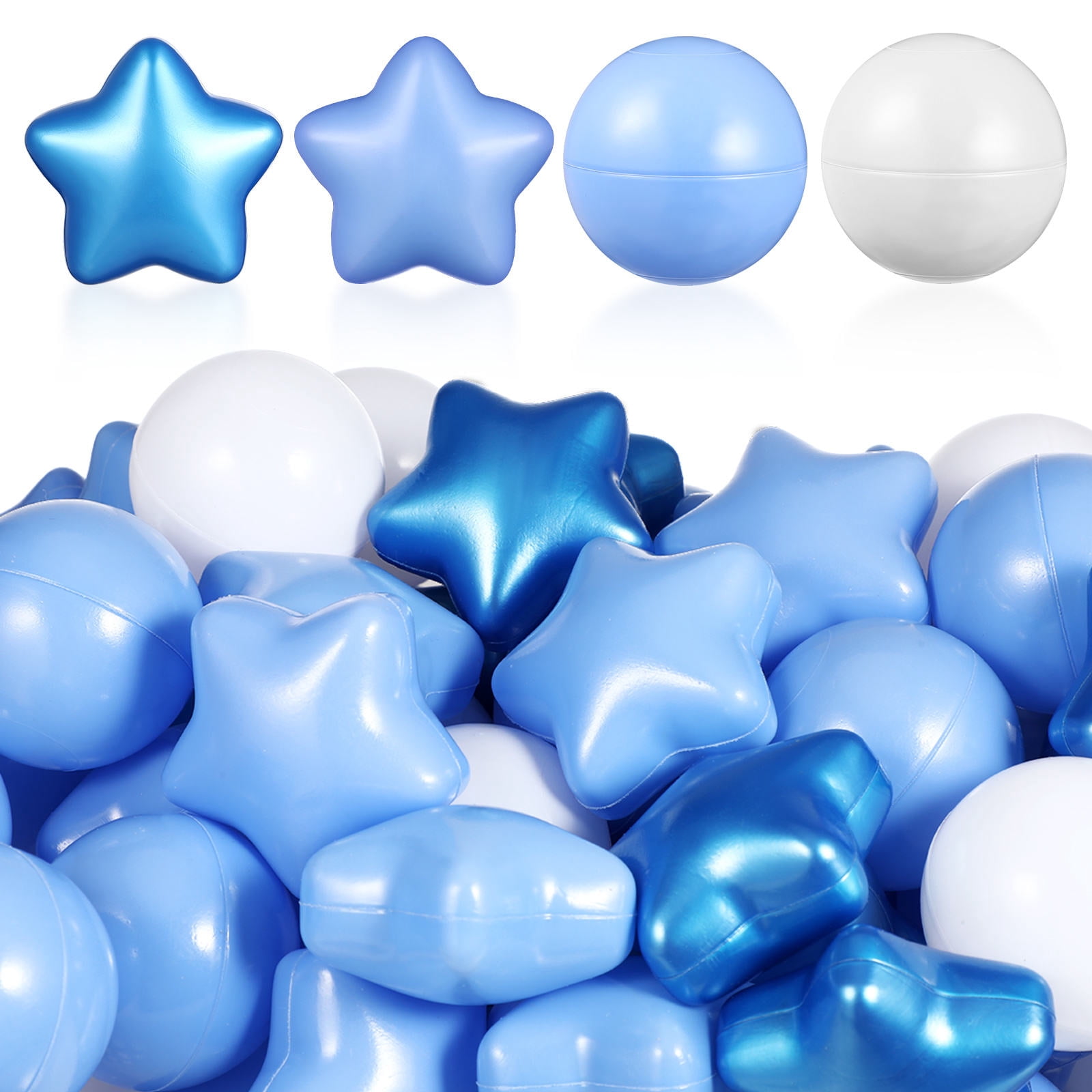 MLINS 100pcs Ball Pit Balls Lightweight Plastic Balls Baby Ball Pit ...