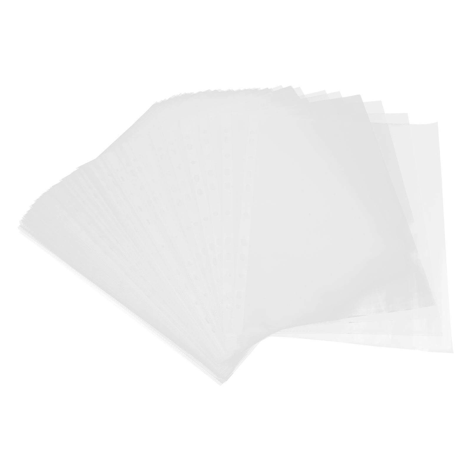 MLINS 100pcs Clear Binder Sheet Protector Clear Paper Sleeves Document ...