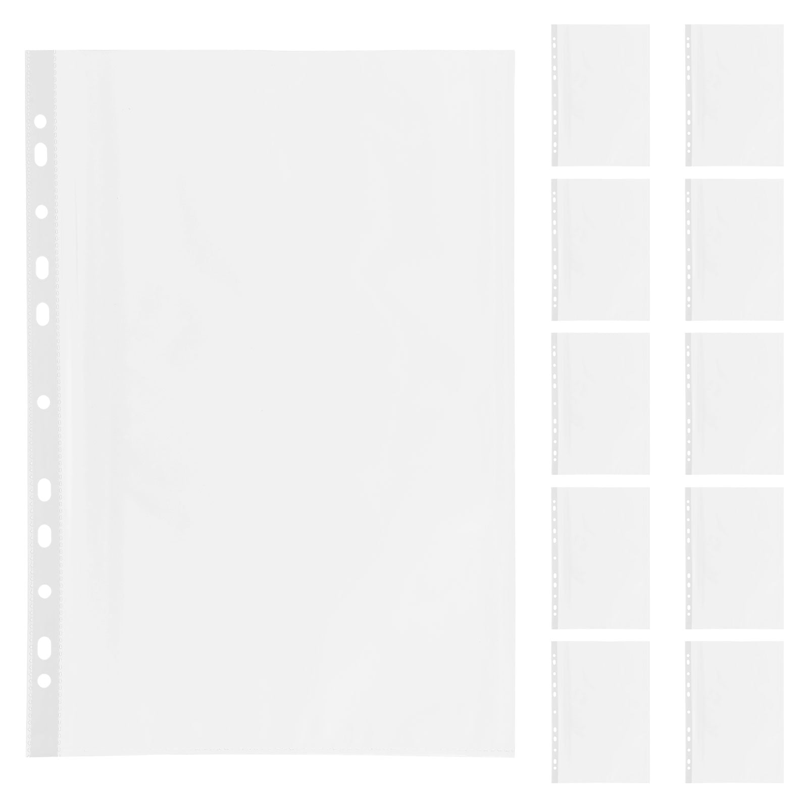 MLINS 100pcs Clear Document Sleeves Clear Sleeves Clear Paper ...