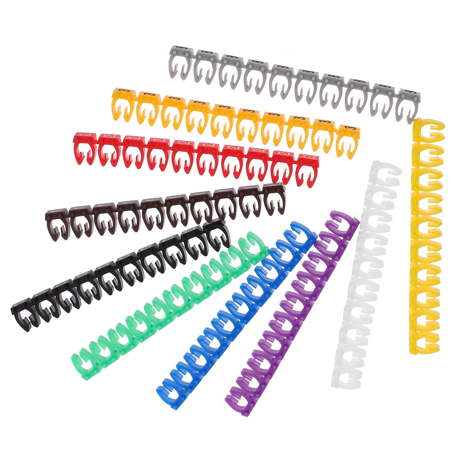 MLINS 100pcs Clip-on Wire Marking Labels for Identify Assorted Color ...