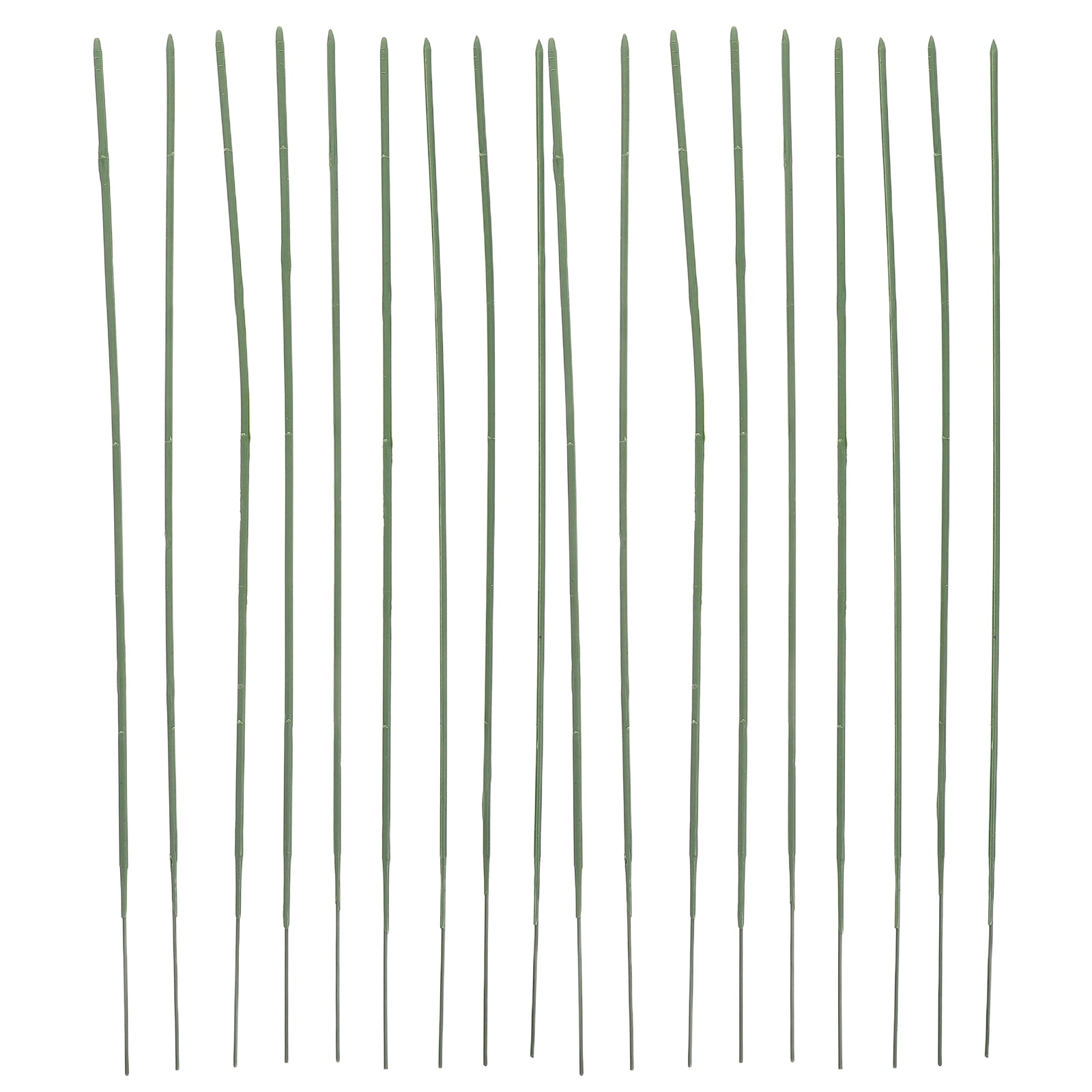 MLINS 100pcs Floral Stem Wire 25cm for Flower Arrangements Green Stems ...