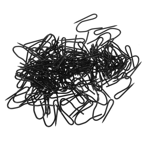MLINS 100pcs Iron Curtain Hooks S-shaped Curtain Hangers Heavy Duty ...