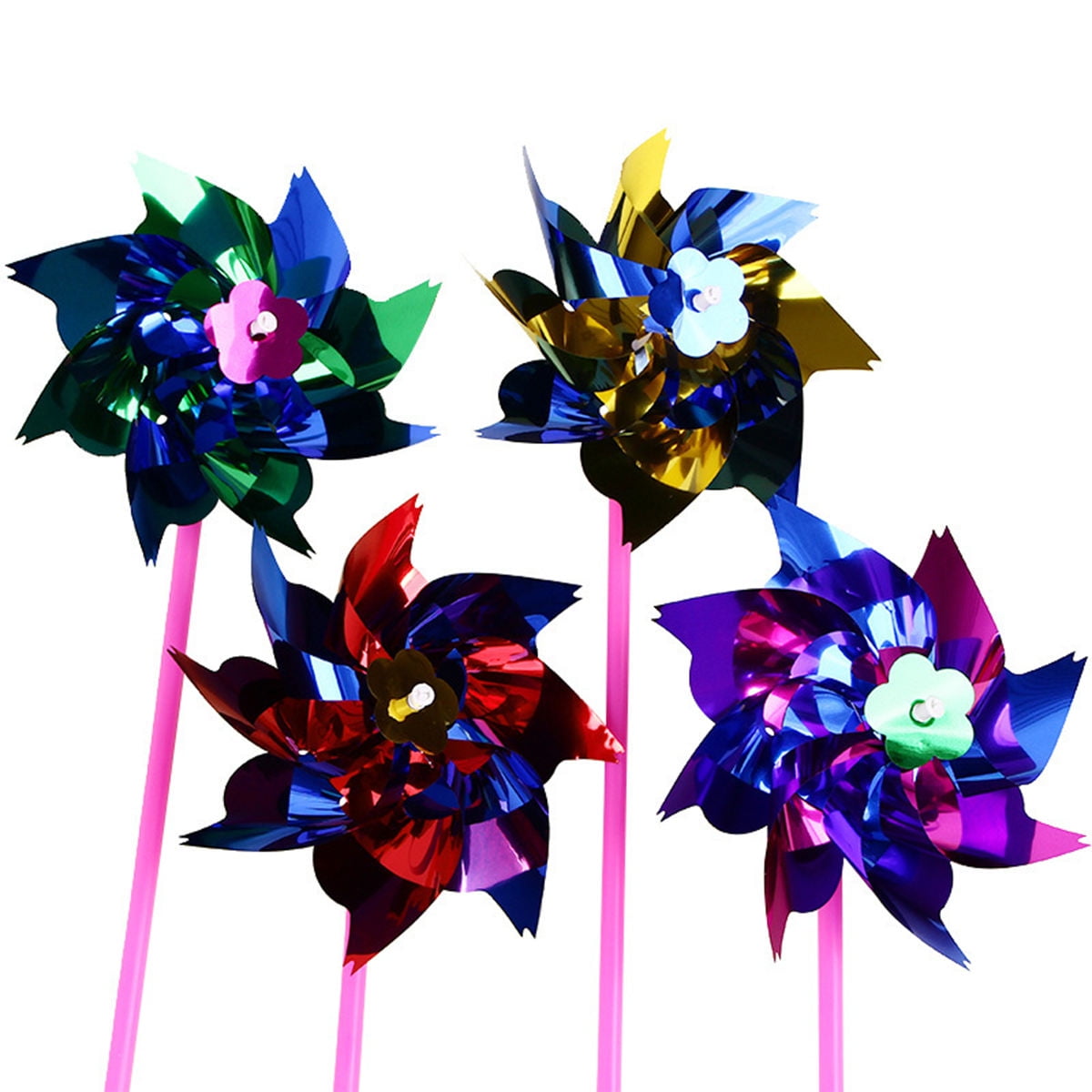 MLINS 100pcs Party Pinwheels Windmill Rainbow Pinwheel DIY Pinwheels ...