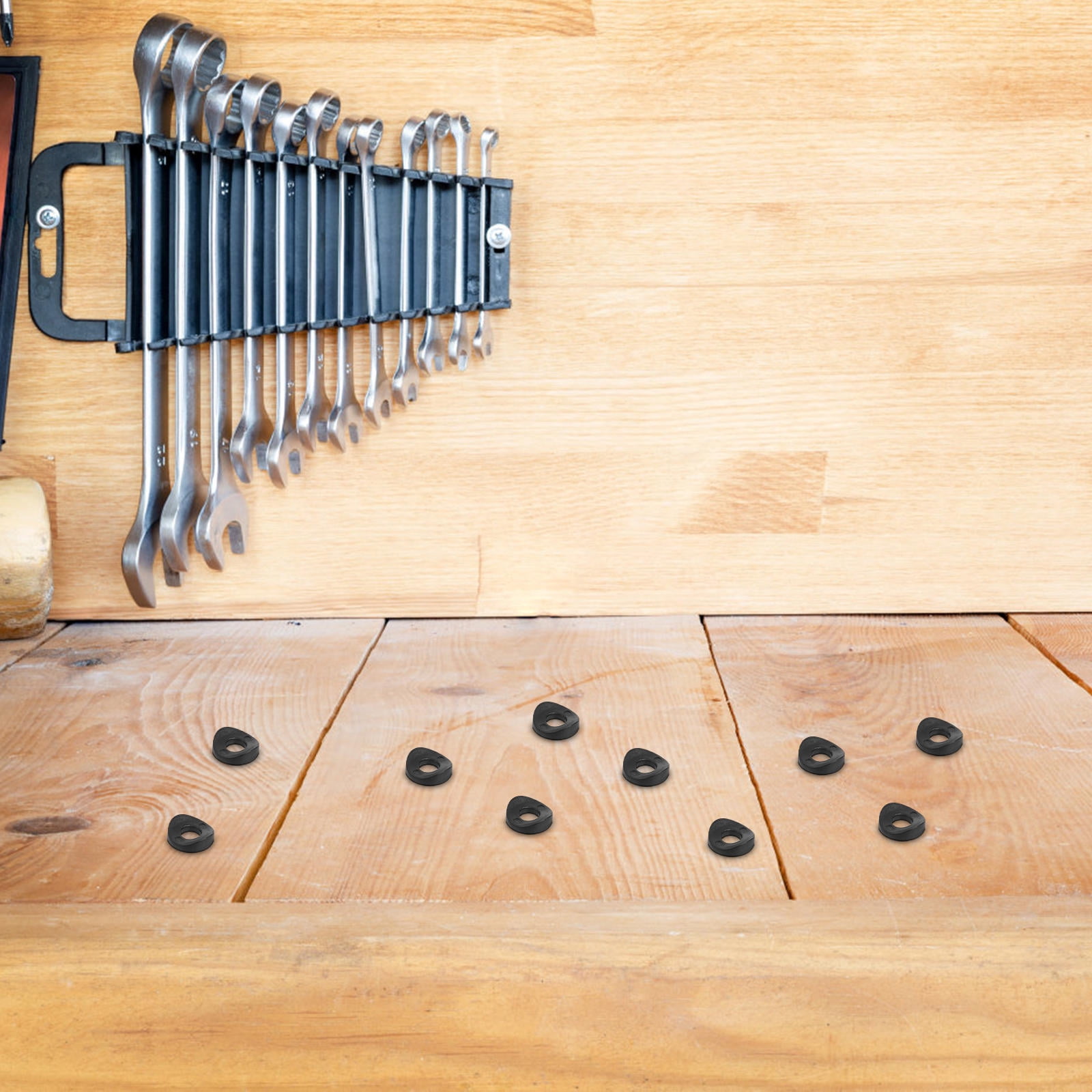 MLINS 100pcs Plastic Round Washers Black Concave Washer Spacer Hardware ...