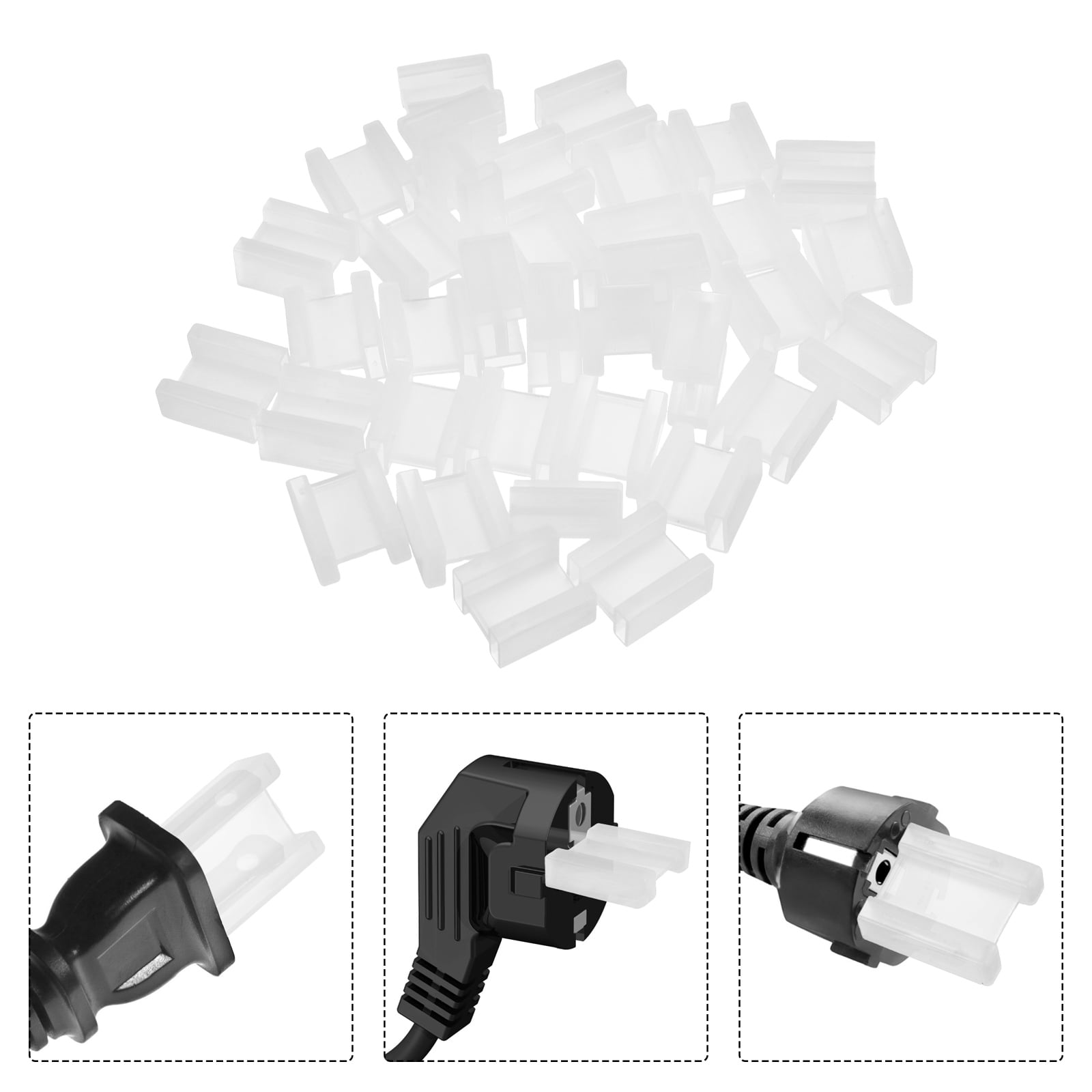 MLINS 100pcs Plug Foot Protector Outlet Protector Power Plug Shield ...