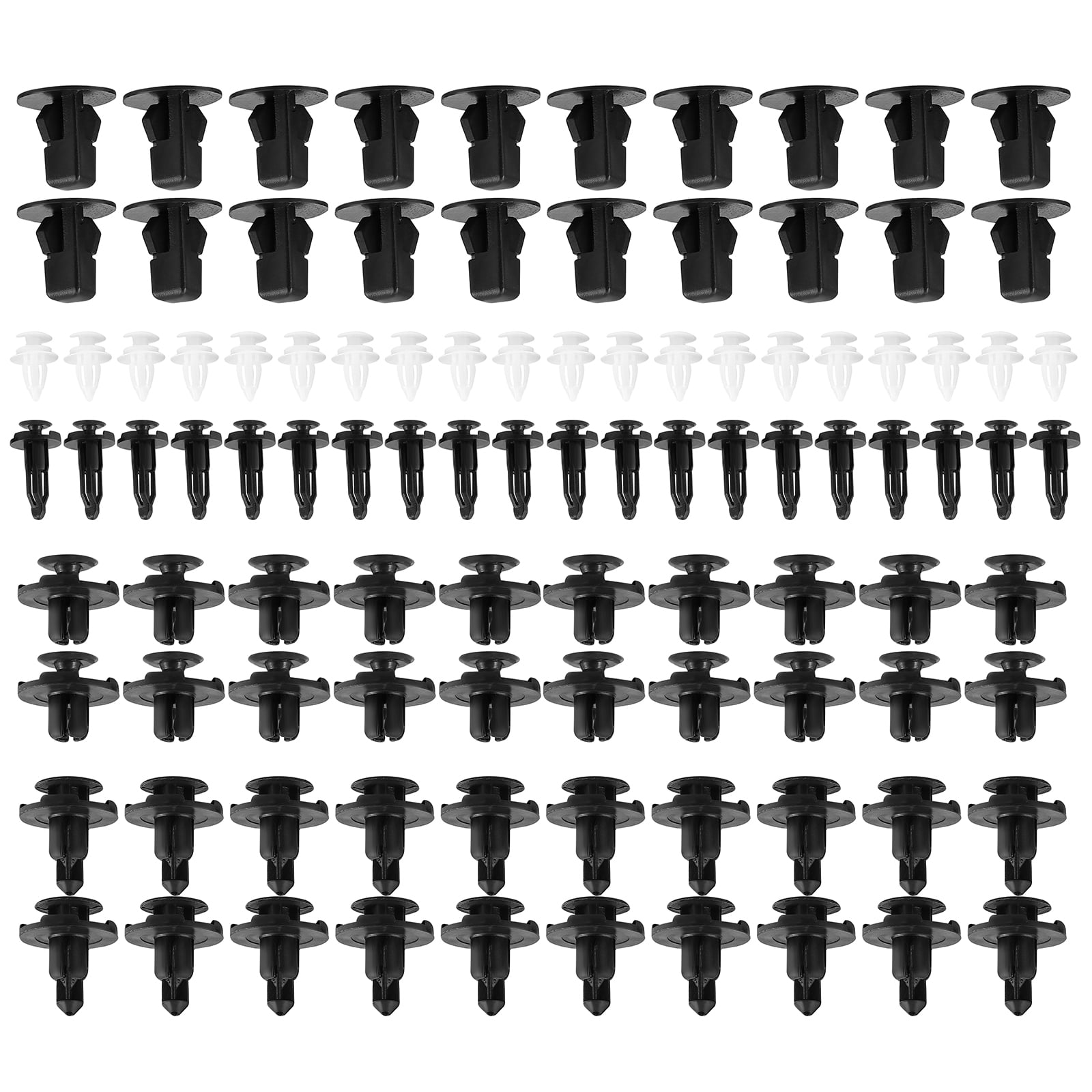 MLINS 100pcs Push Type Retainer Clips Bumper Fastener Rivet Clips Auto ...