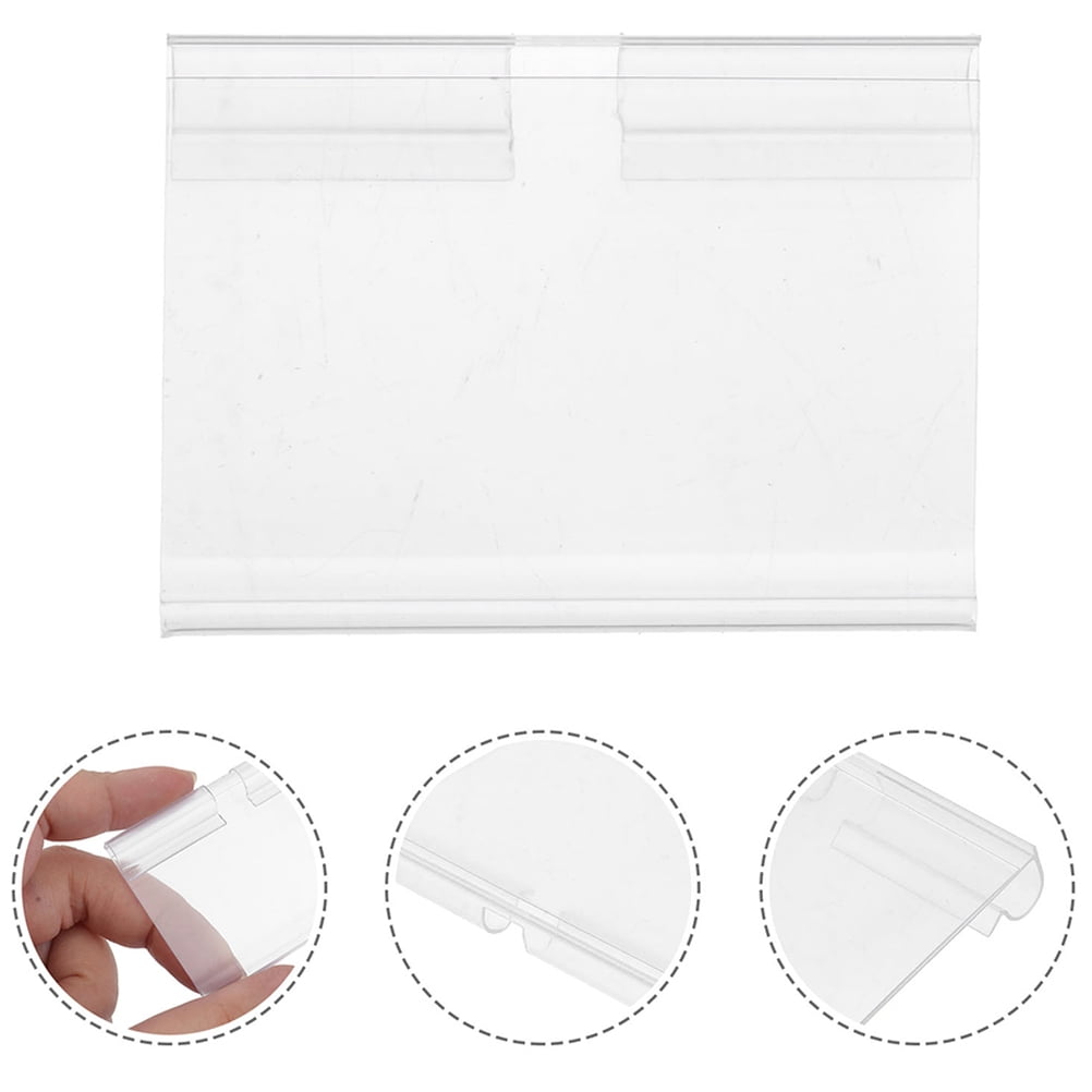 MLINS 100pcs Shelf Label Holders Label Stand Store Rack Label Holder ...