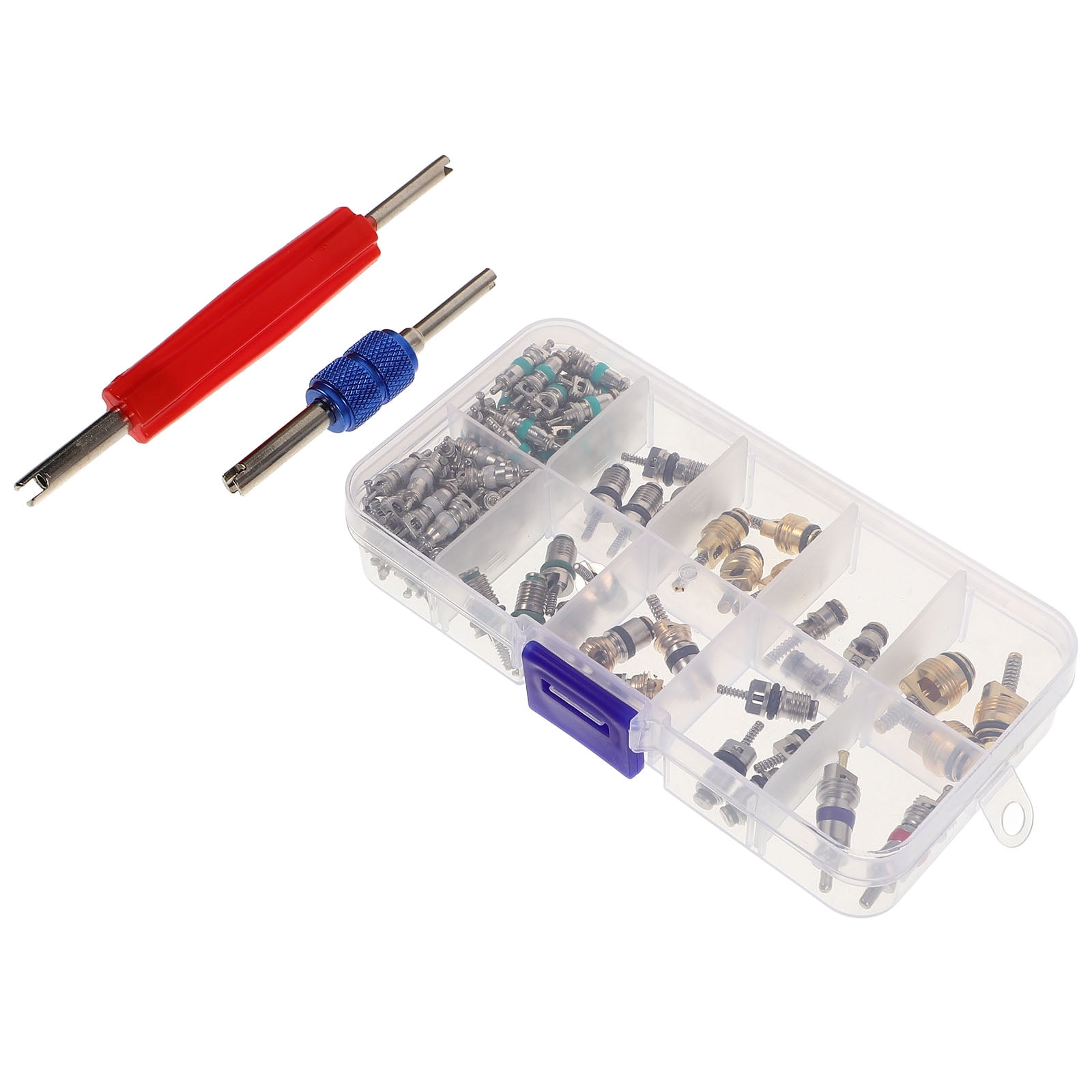 Universal 102pcs Car AC Valve Core Kit with Copper Tools for Home Use ...