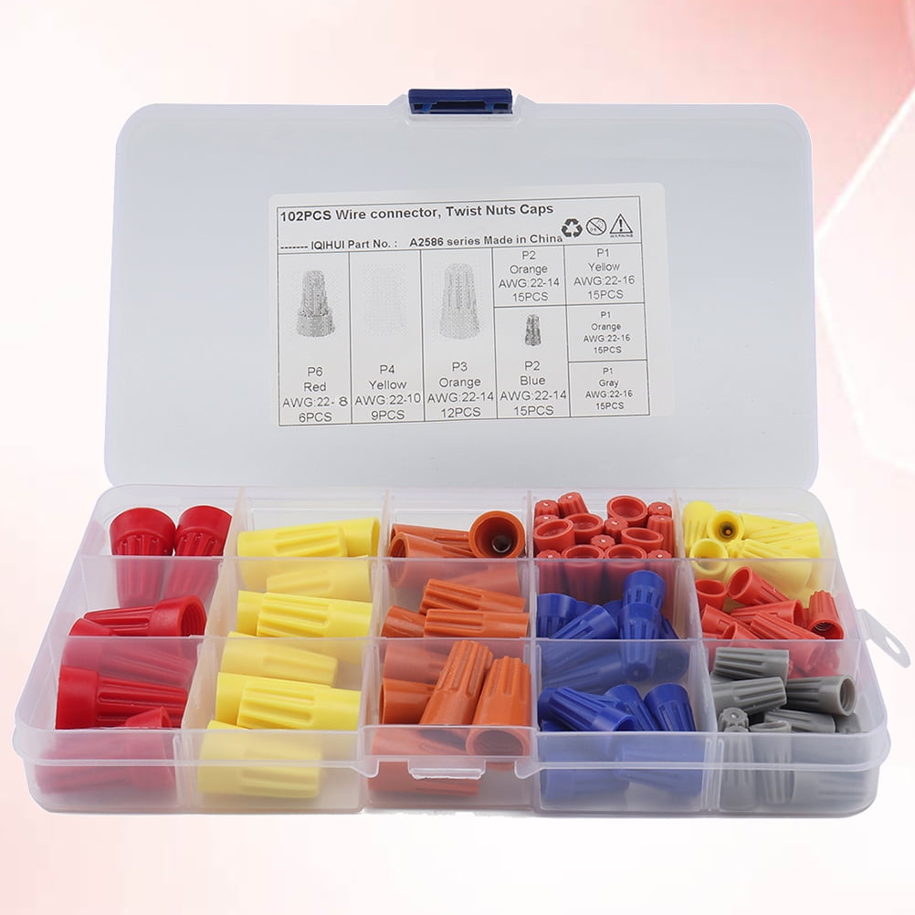 MLINS 102pcs Electrical Wire Connectors Screw Terminals with Spring ...