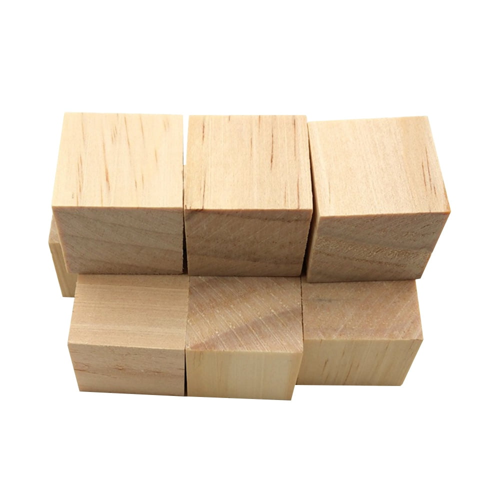 MLINS 10Pcs Small Wood Blocks for Art Crafts Projects and ...