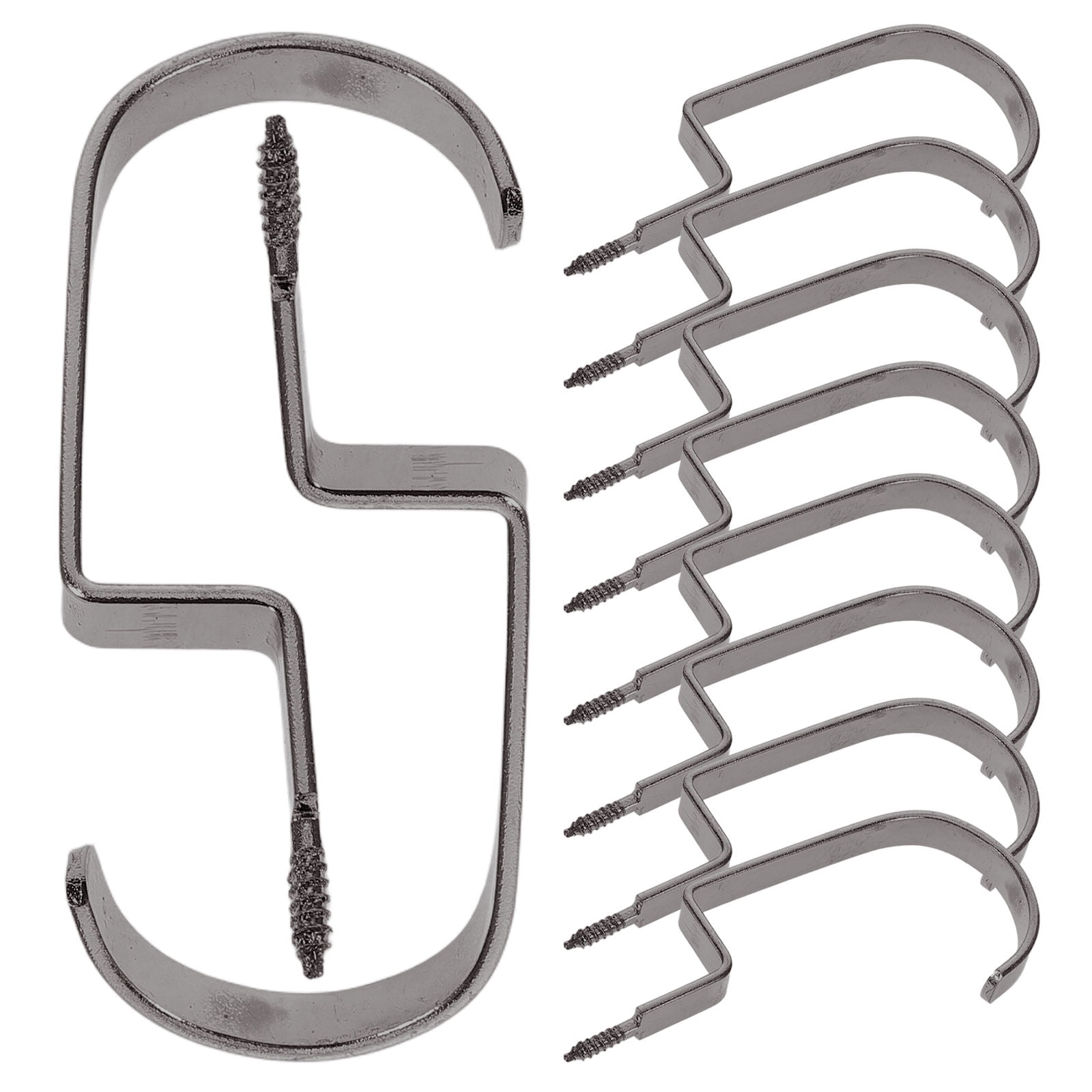 MLINS 10pc Universal Long Hooks For Hangers Heavy Duty Metal S Shaped ...