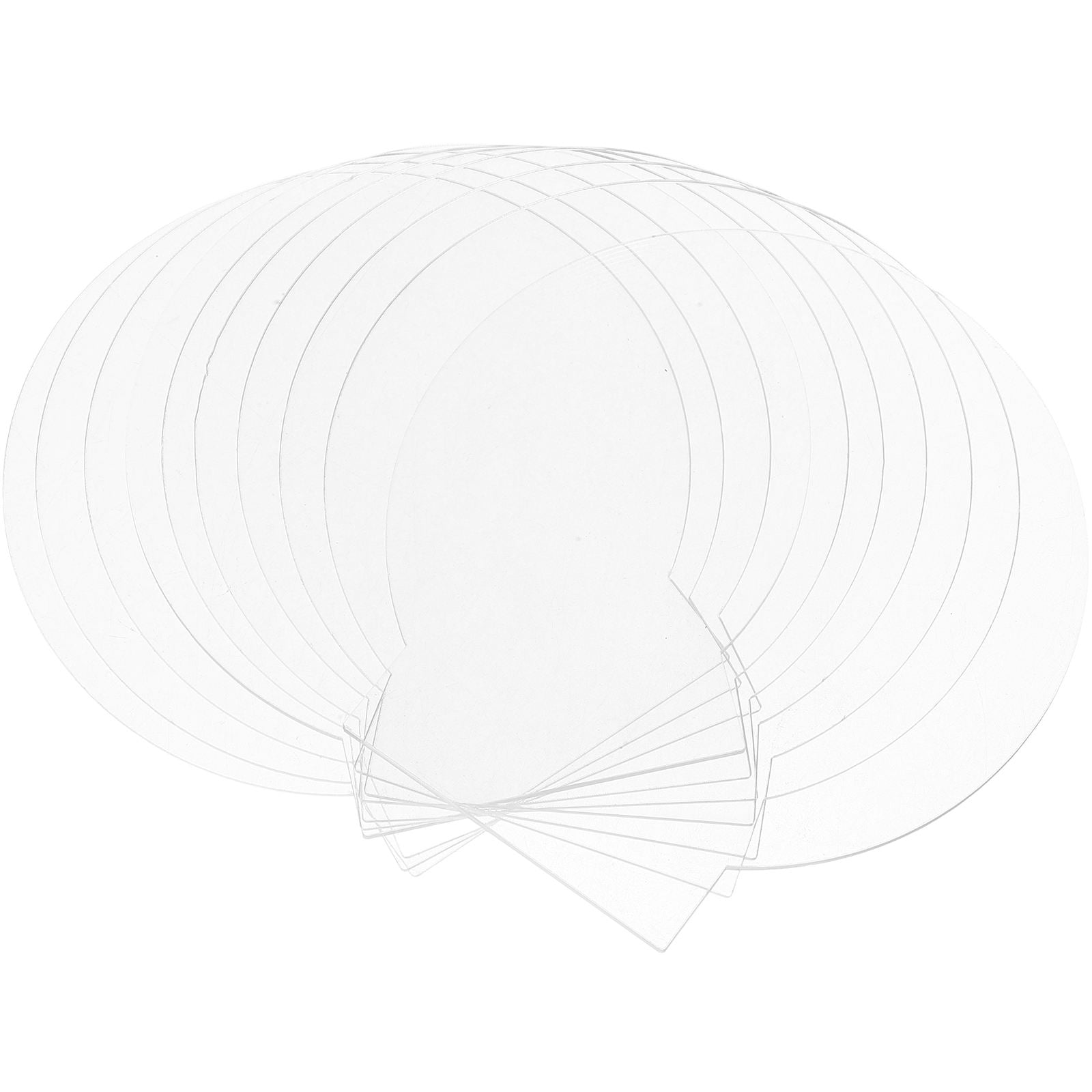 10pcs Acrylic Sheet Round Panel Thick Plastic Board Transparent Light ...