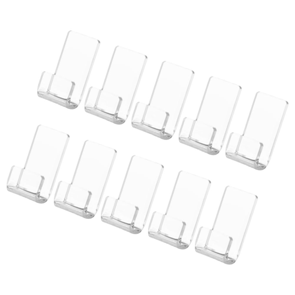 MERRYHAPY Record Support Acrylic Transparent 10Pcs 1.6x0.8x0.3in ...