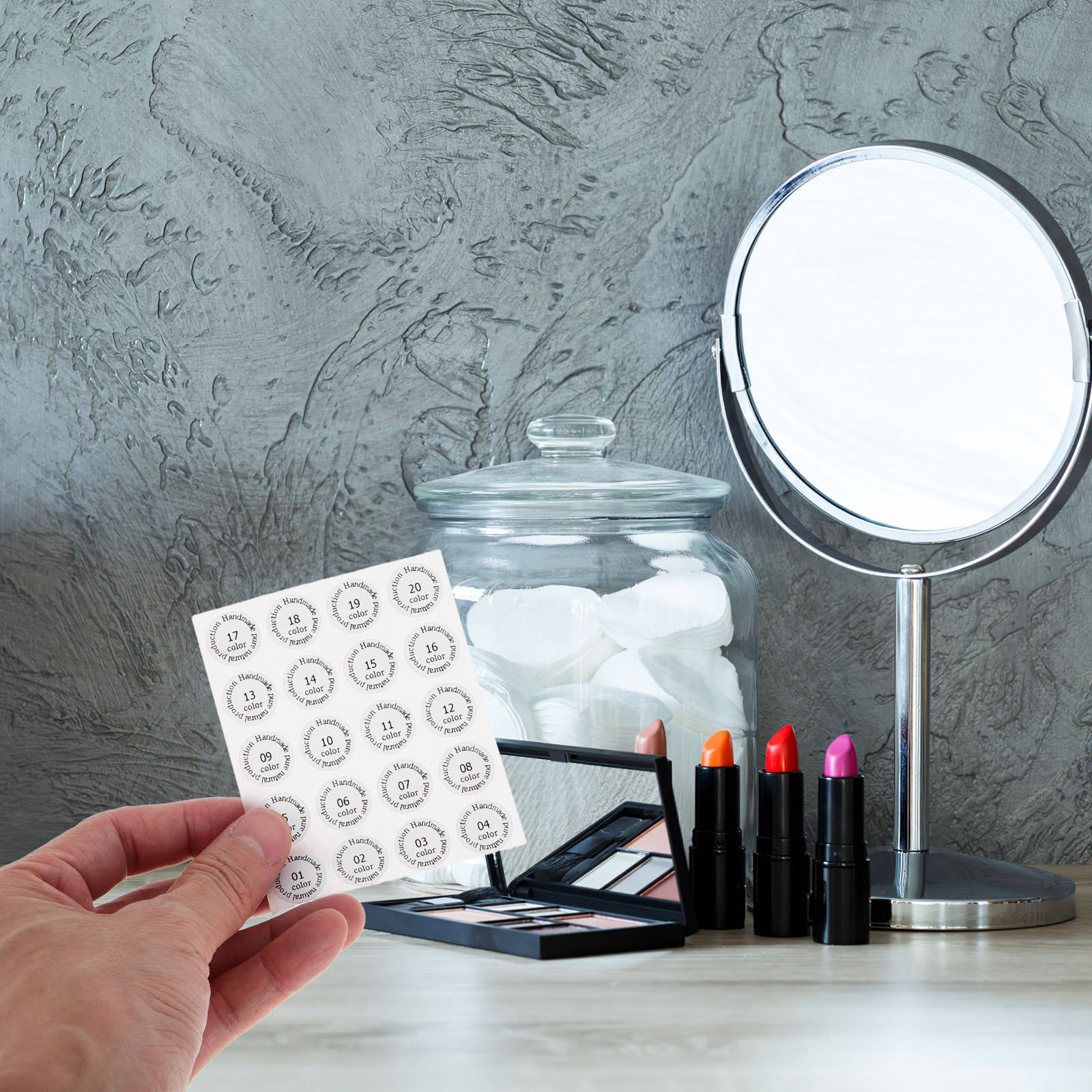 MLINS 10pcs Adhesive Number Stickers for Lipstick Consecutive Labels 1 ...